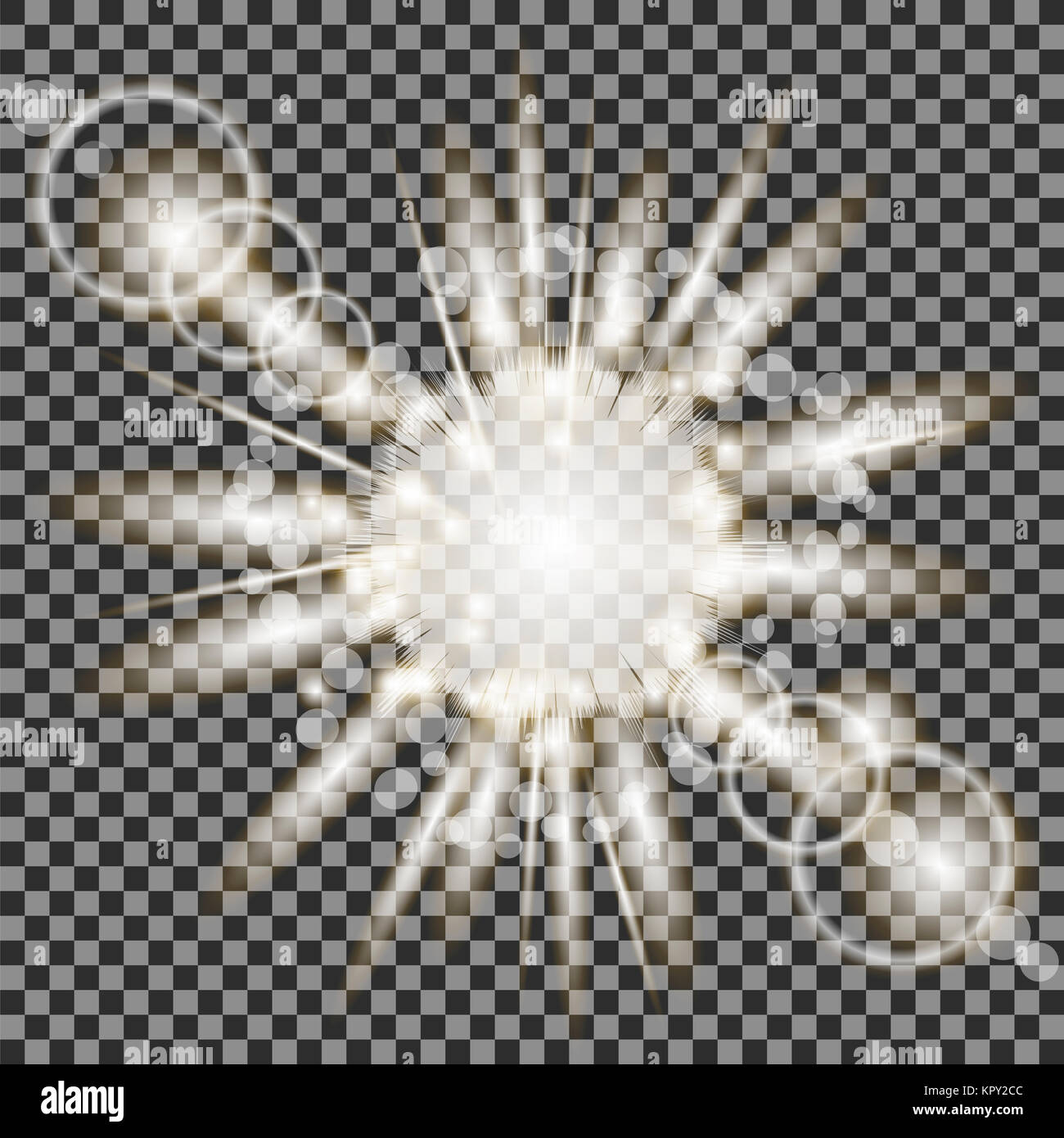 Set of Different White Lights Stock Photo - Alamy