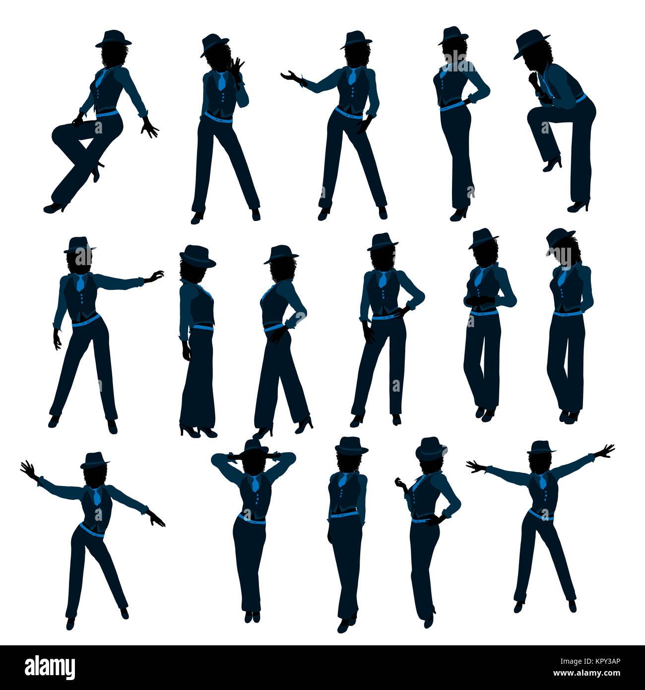 Female Step Team Silhouette