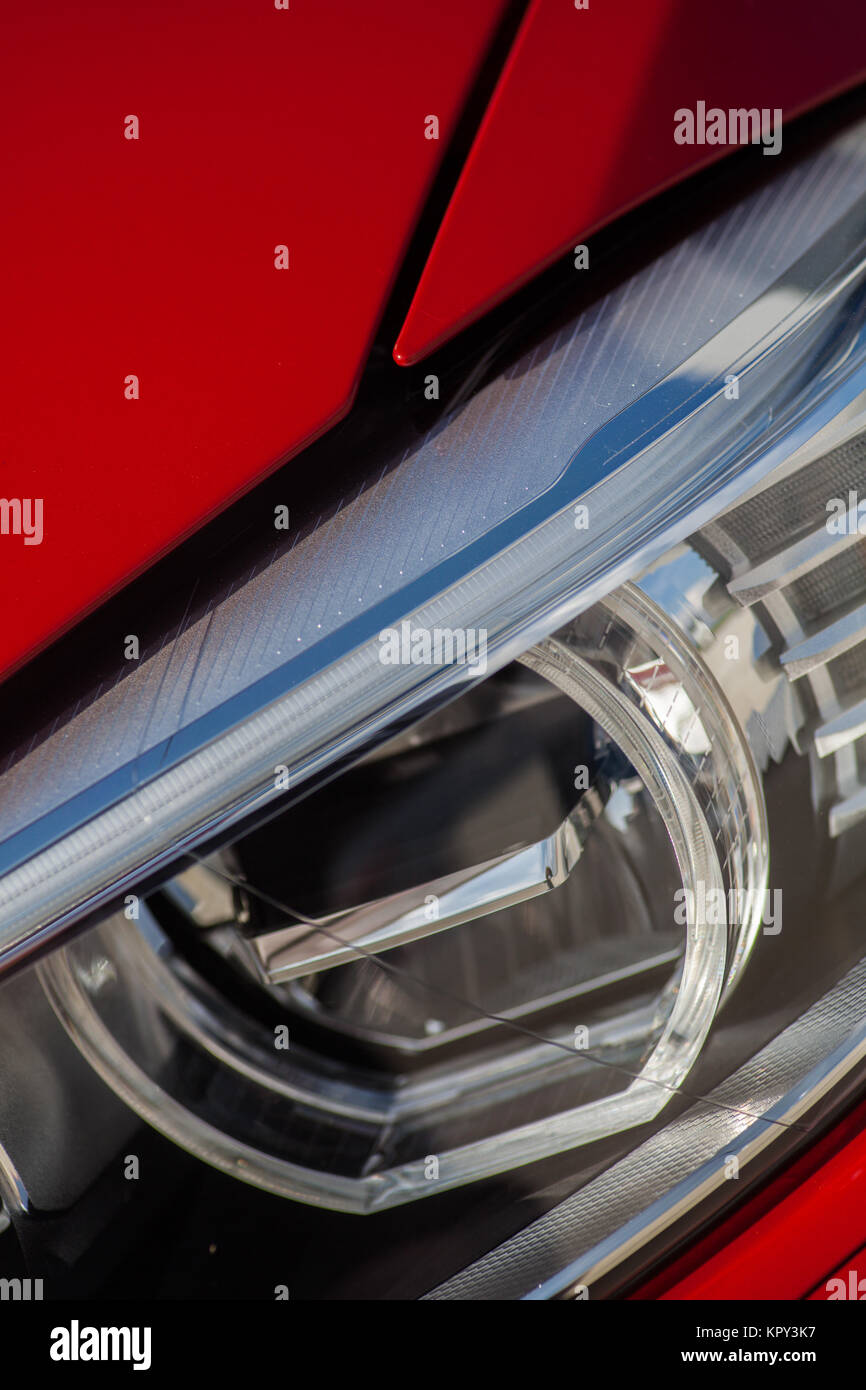 Car LED headlight Stock Photo - Alamy