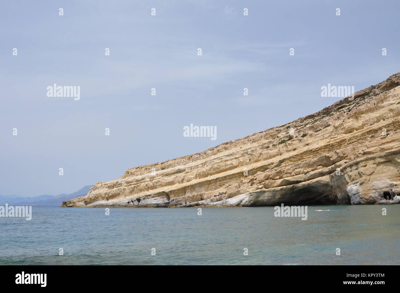 greece,crete-rock at matala Stock Photo - Alamy