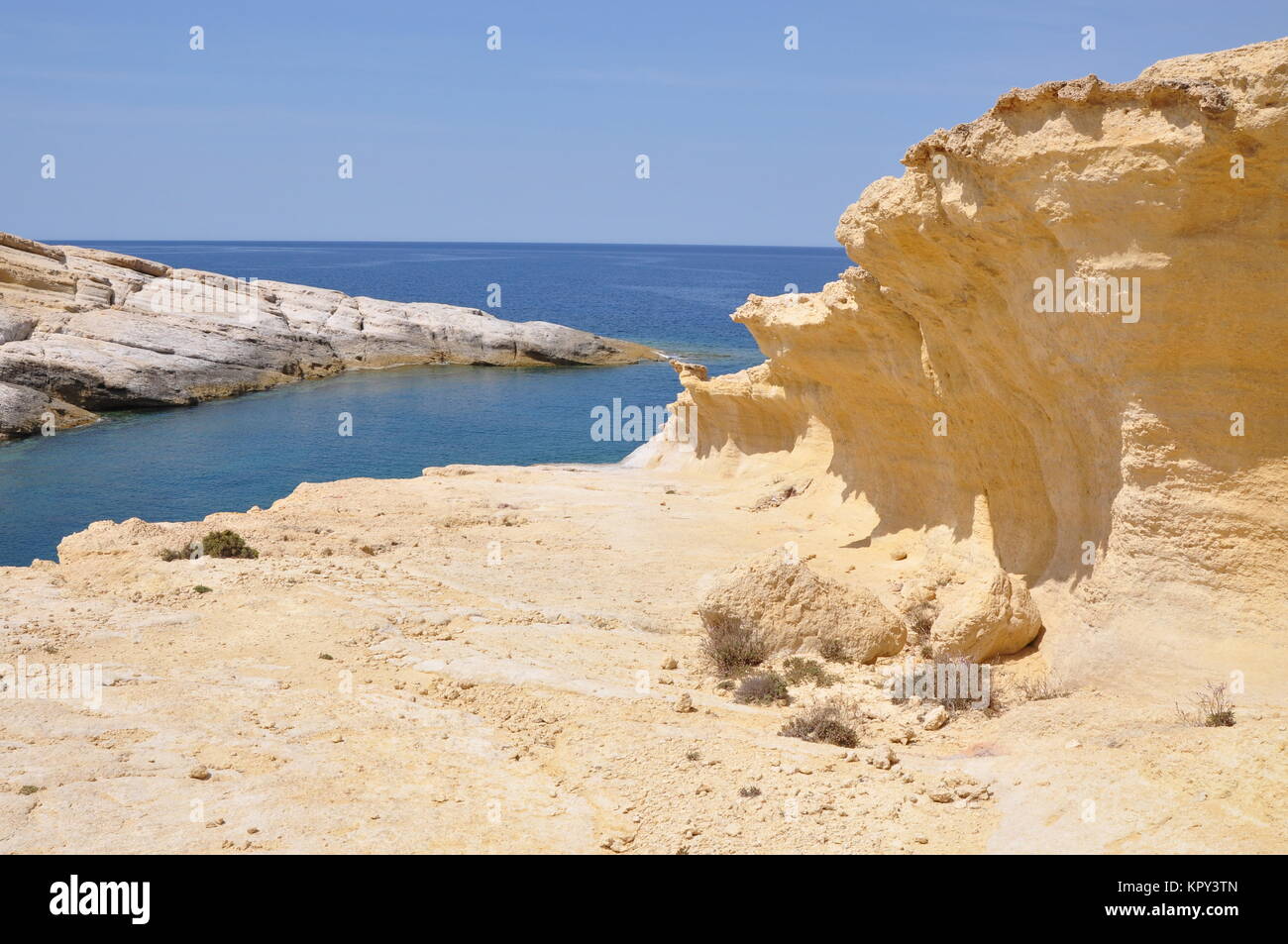 Greece,Island of Crete - Rocks near Matala Stock Photo - Alamy