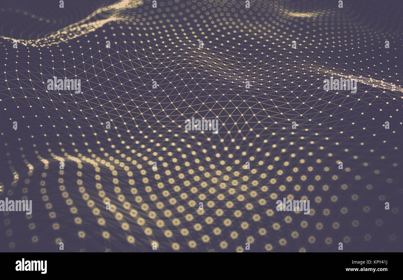 Abstract polygonal space low poly dark background, 3d rendering Stock ...