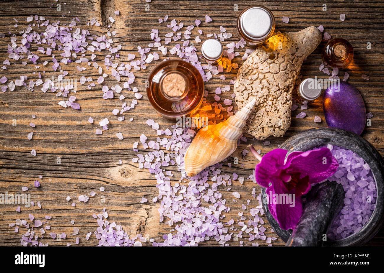 Composition of spa treatment Stock Photo - Alamy