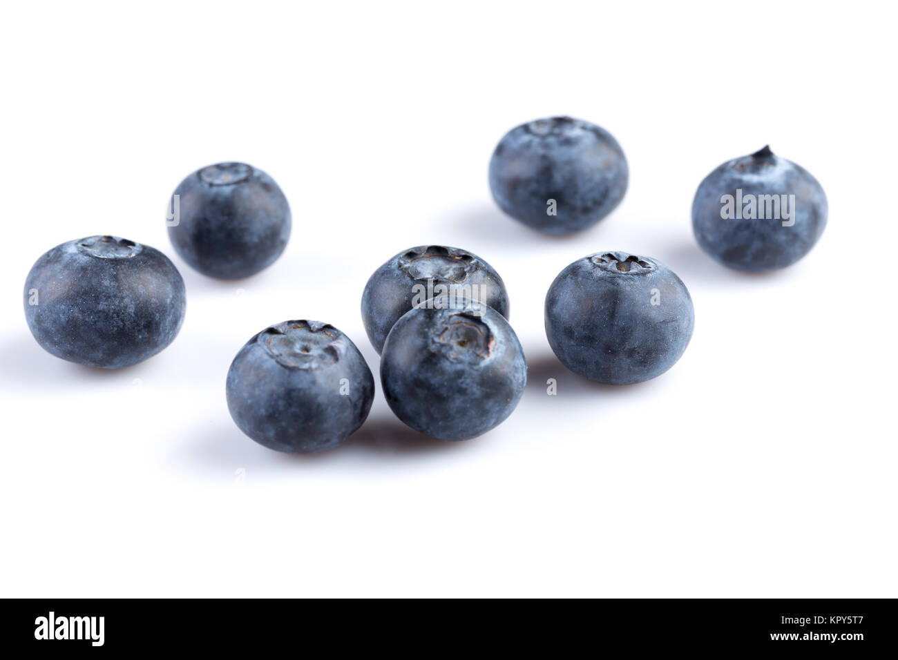 Blueberries on white background Stock Photo - Alamy