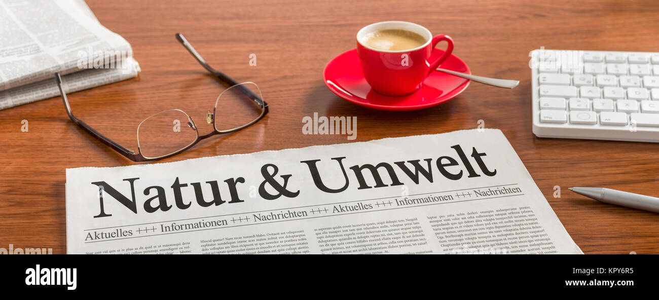 newspaper desk - nature and the environment Stock Photo - Alamy
