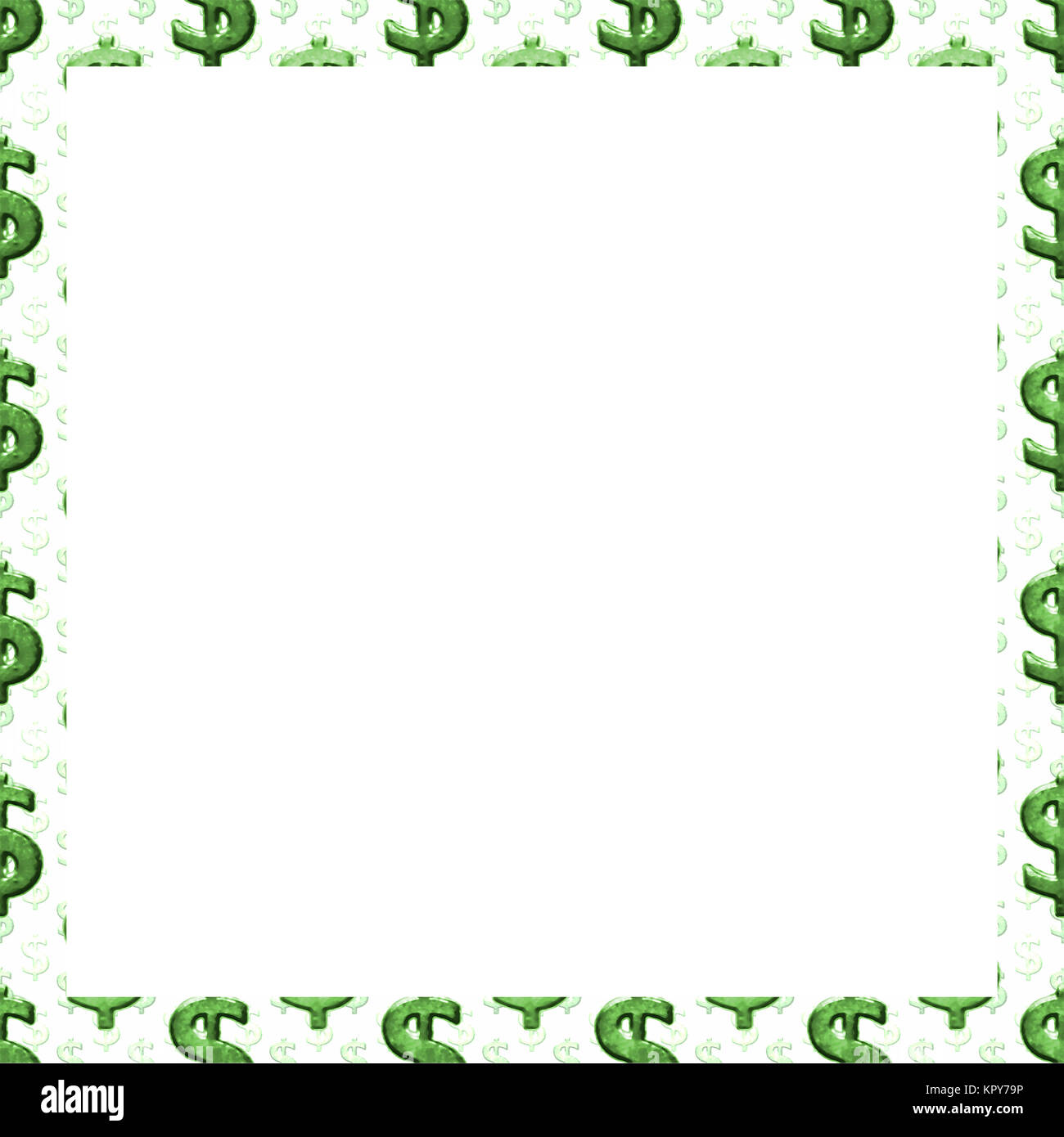 White Background with Money Pattern Borders Stock Photo - Alamy