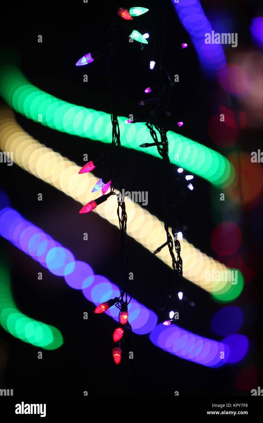 Colorful Festive Lights Stock Photo - Alamy