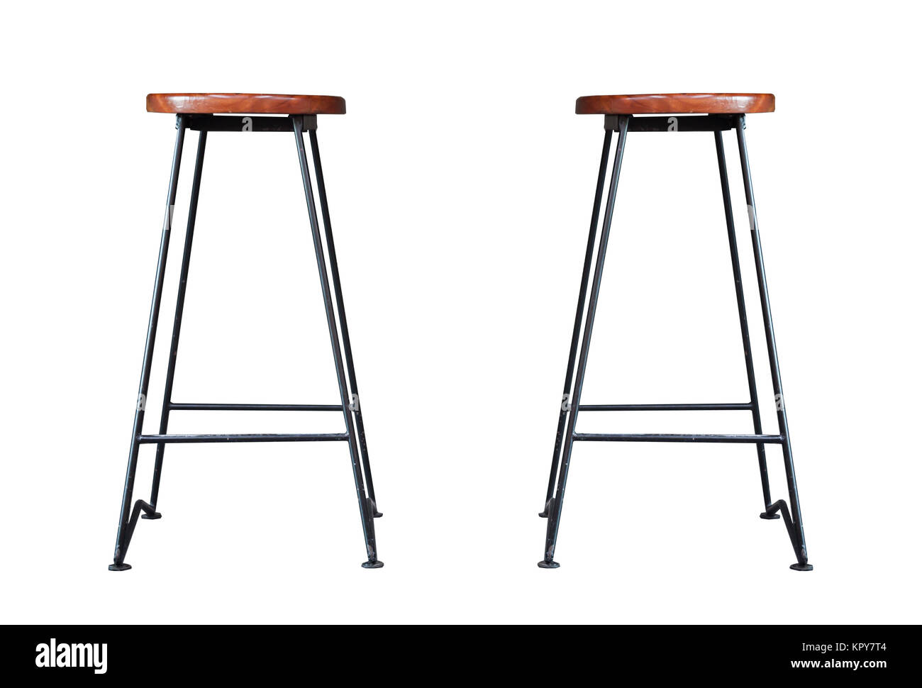 Bar stool isolated on white background Stock Photo - Alamy