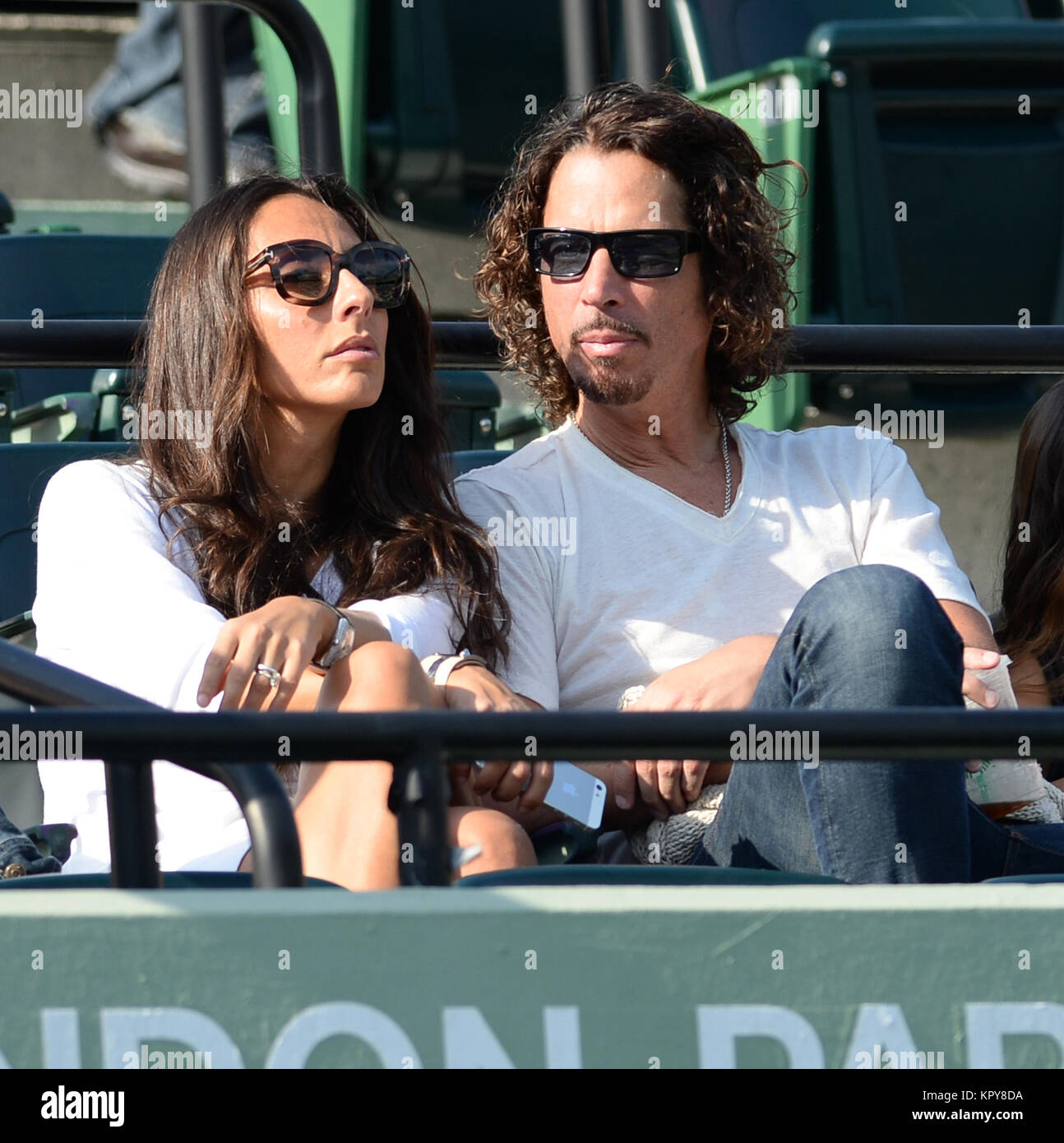 KEY BISCAYNE, FL - MARCH 20: Chris Cornell Vicky Karayiannis Toni ...