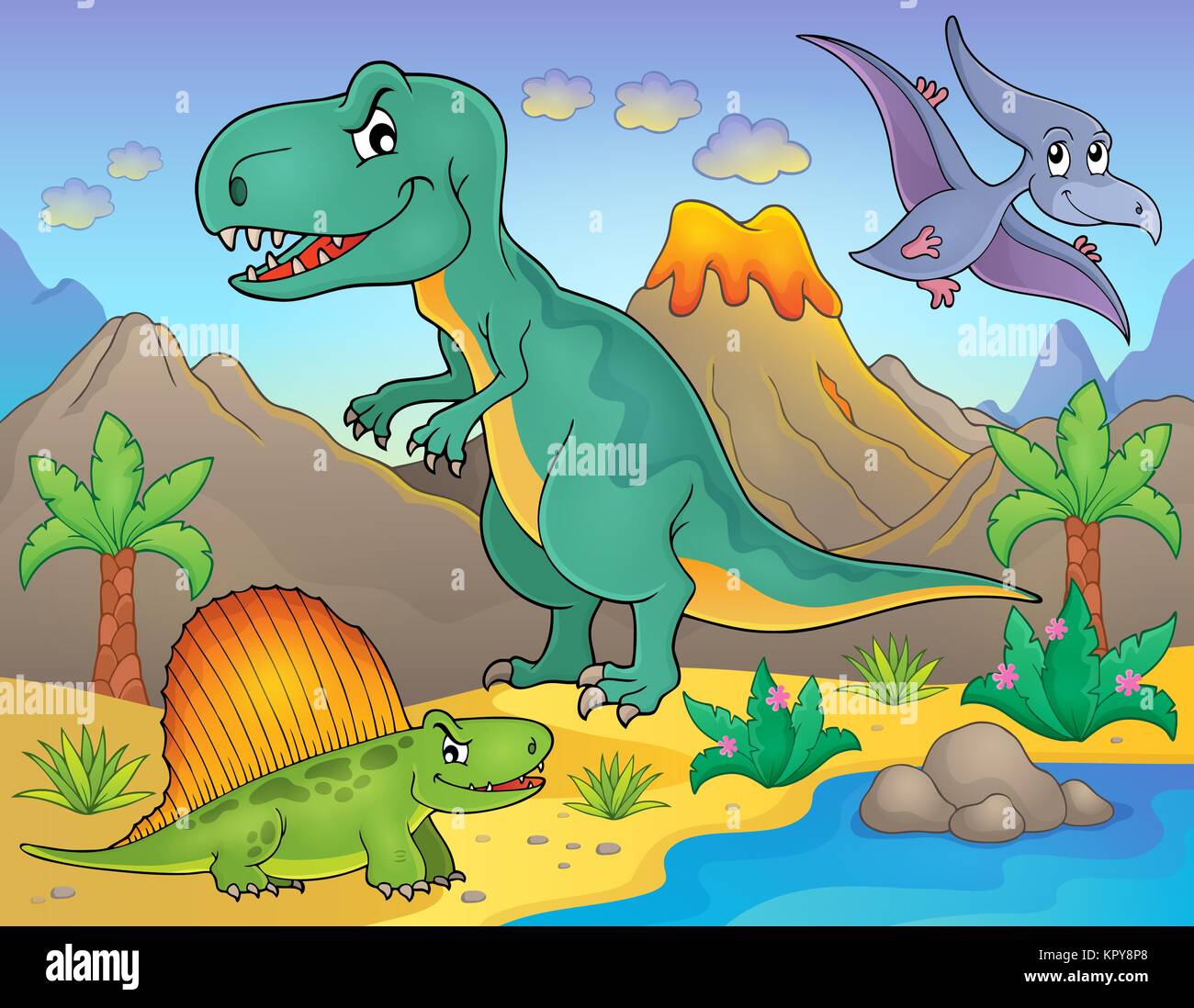 Dinosaur topic image 4 Stock Photo - Alamy