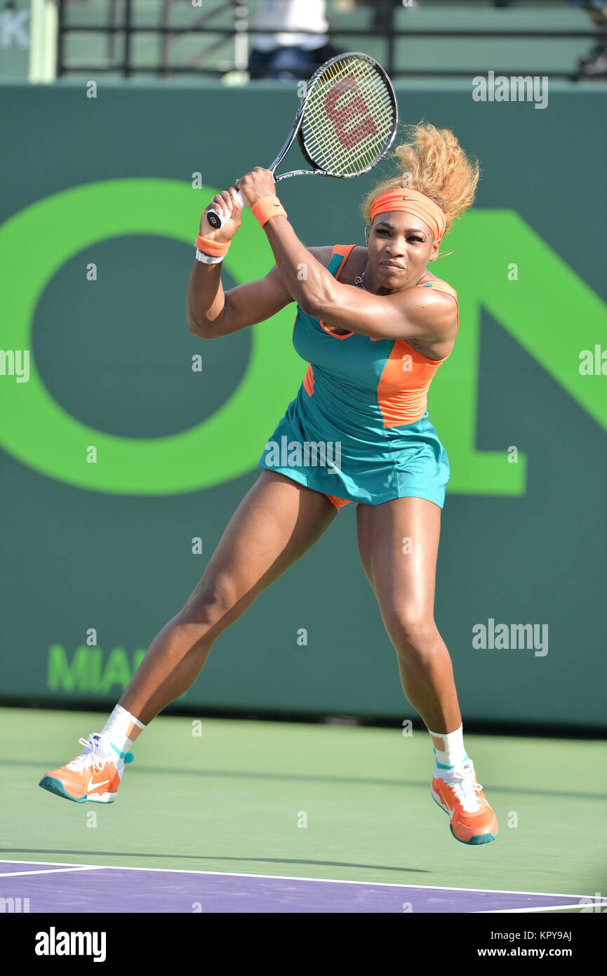 KEY BISCAYNE, FL - MARCH 20: Serena Williams of the USA ...