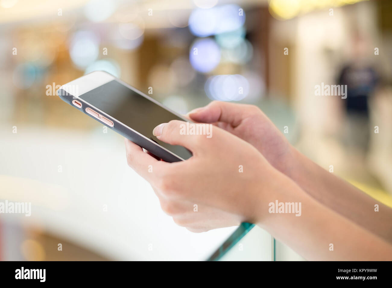 Woman use of smart phone Stock Photo - Alamy