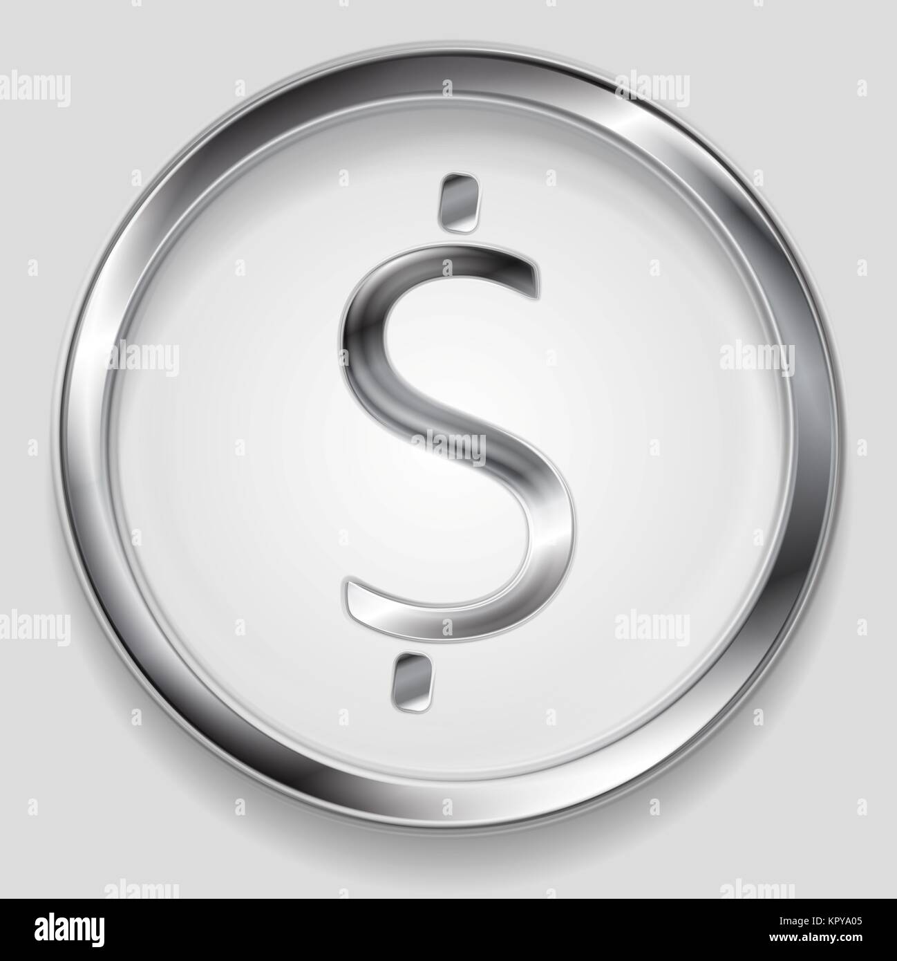 Concept metallic dollar symbol logo Stock Photo - Alamy