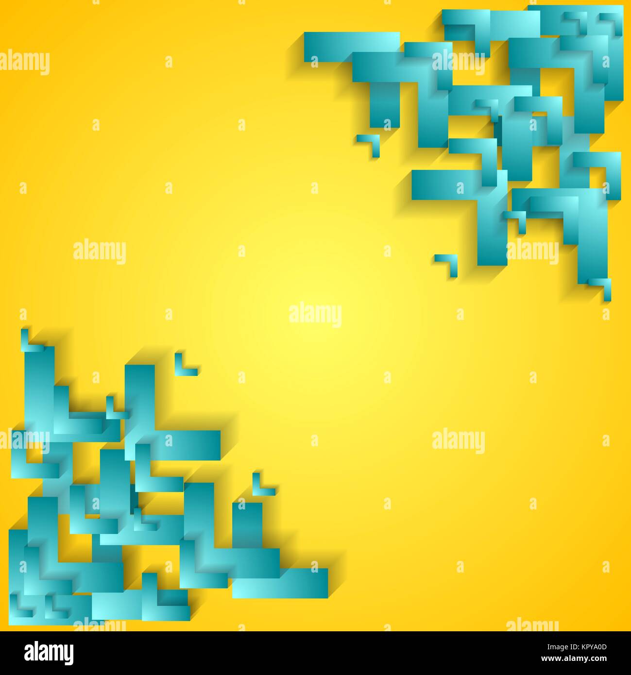 Corporate technology yellow background with cyan arrows Stock Photo - Alamy