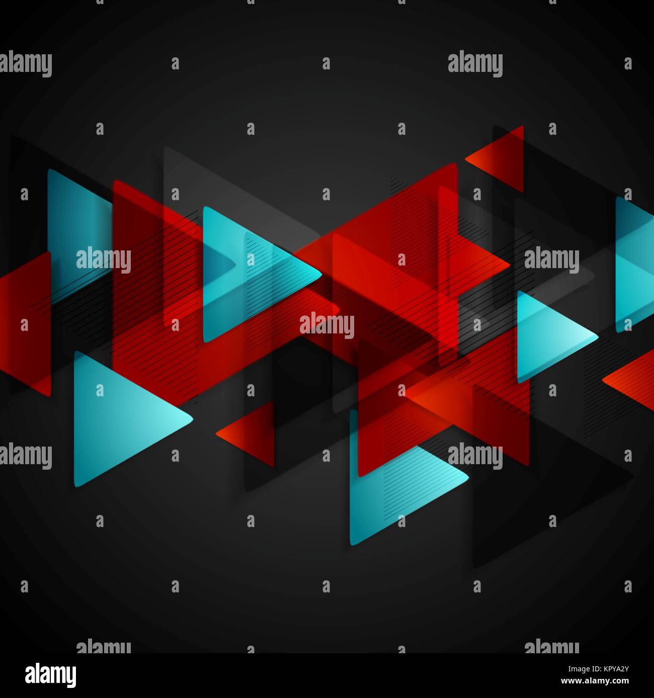 Dark tech background with red blue triangles Stock Photo - Alamy