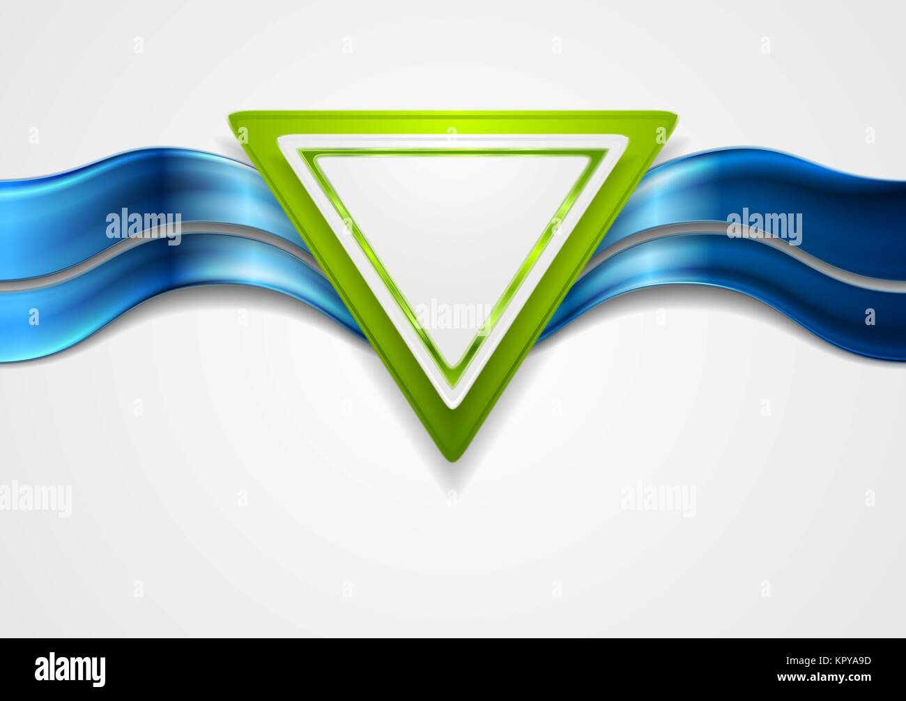 Abstract tech background with triangle and waves Stock Photo - Alamy