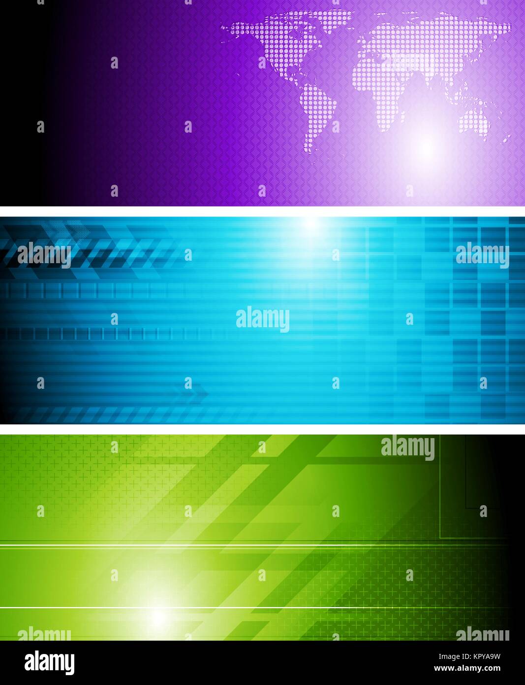 Bright tech banners Stock Photo - Alamy