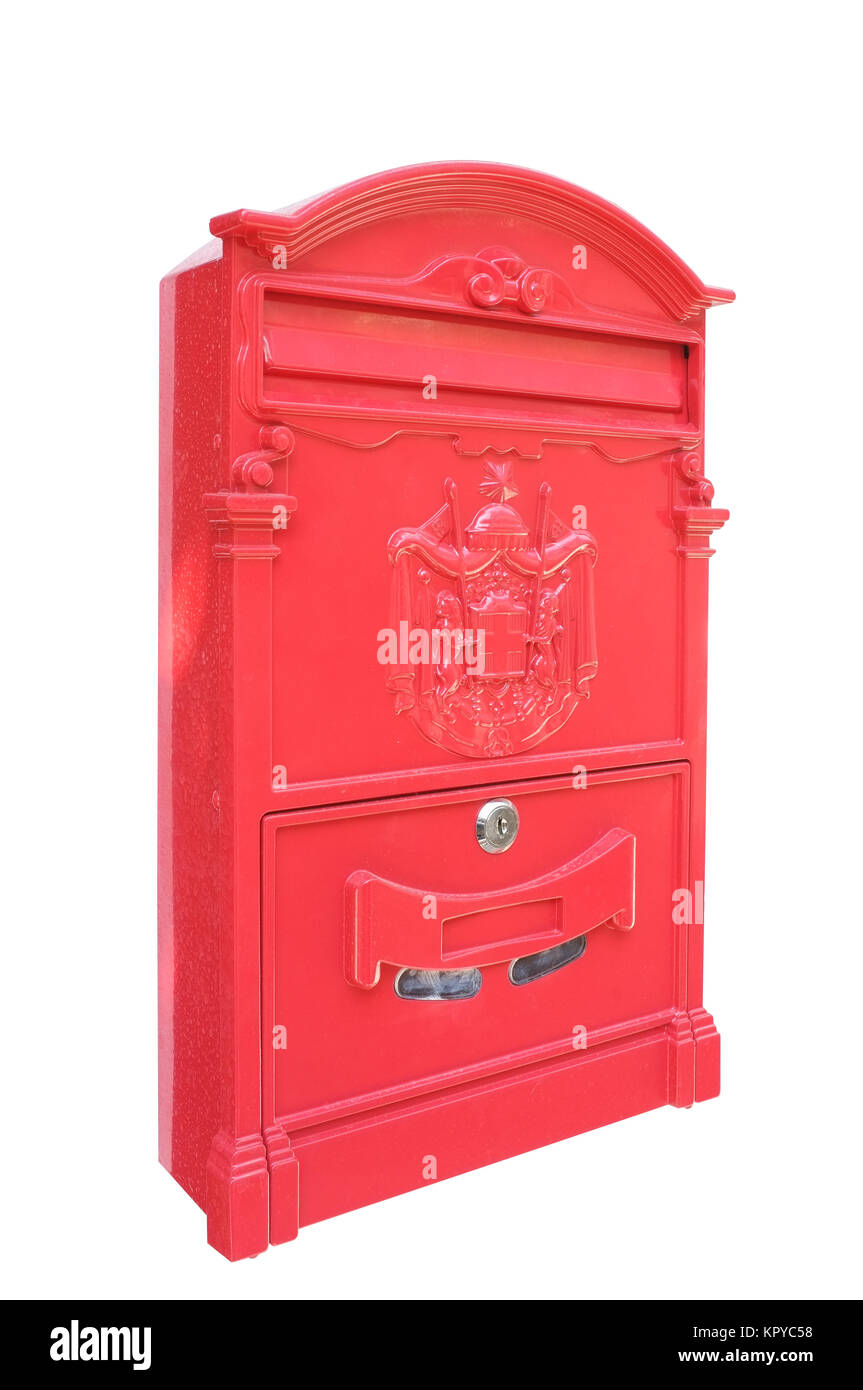 Old english red post box Cut Out Stock Images & Pictures - Alamy