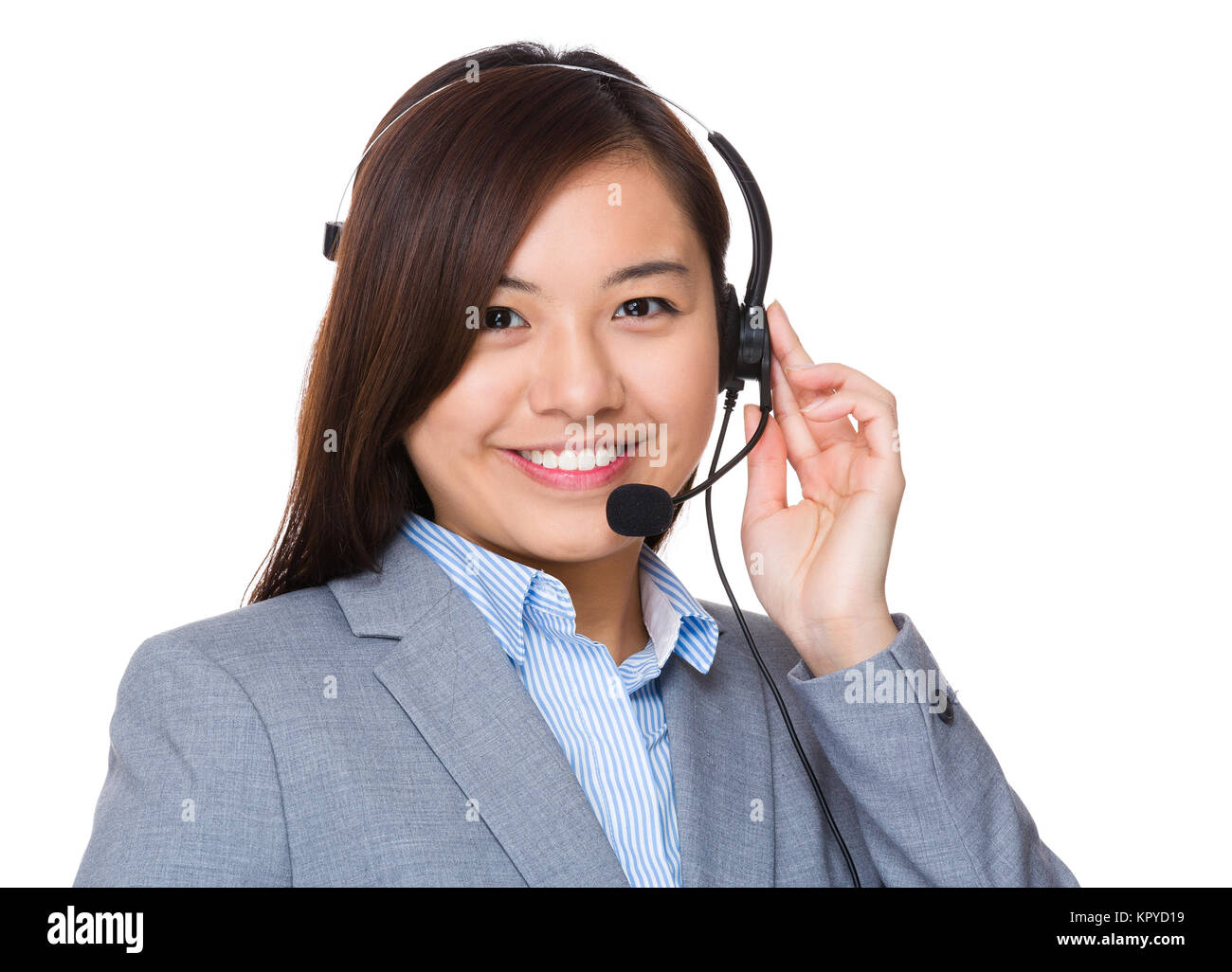 Customer hotline operator Stock Photo - Alamy