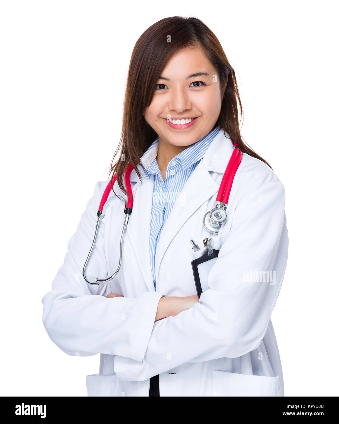 Asian female doctor cross hi-res stock photography and images - Alamy