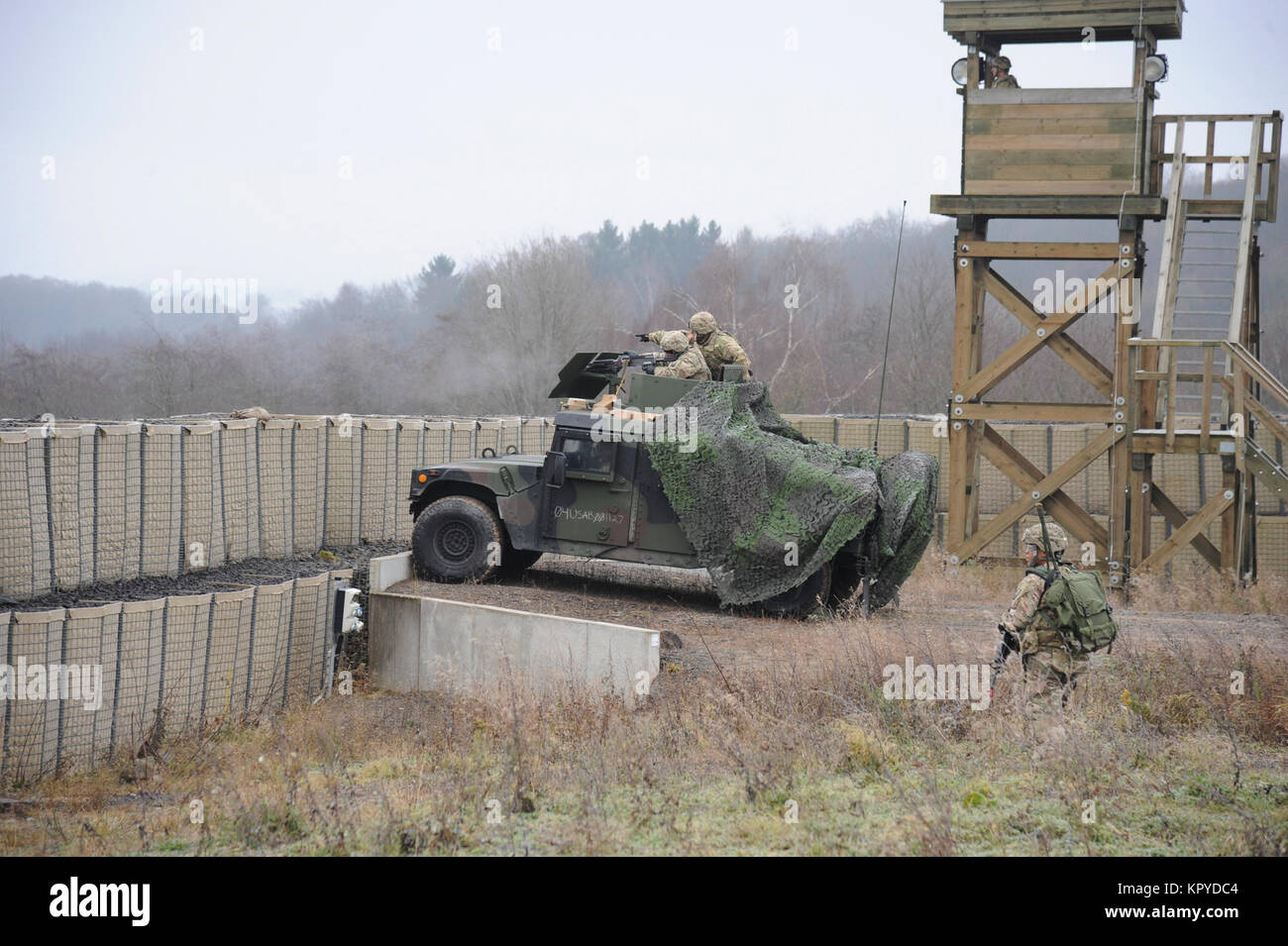 U.S. Soldiers assigned to 16th Sustainment Brigade, conduct a live-fire ...