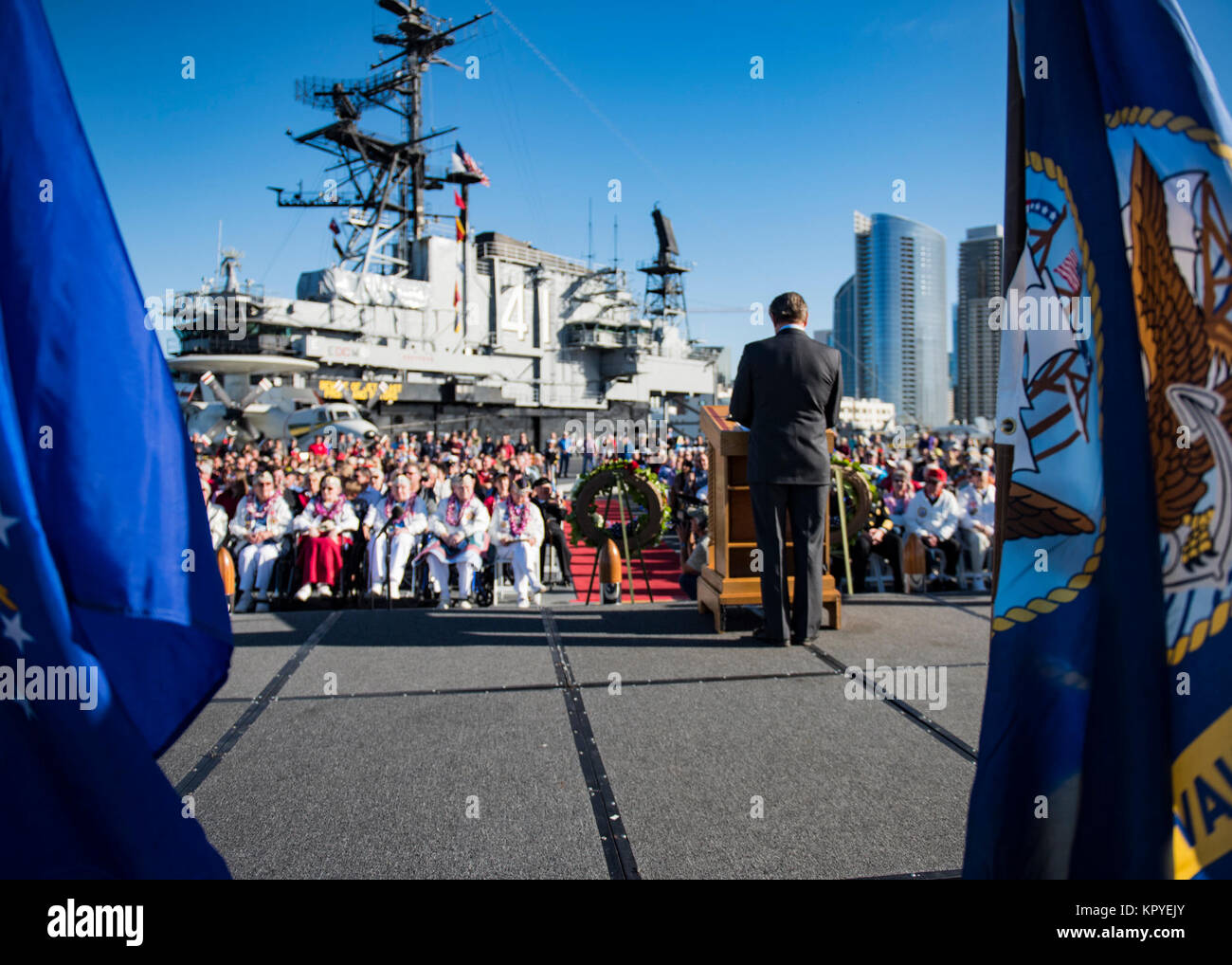 SAN DIEGO (Dec. 7, 2017) Rear Adm. (Ret.) Mac McLaughlin, president and ...