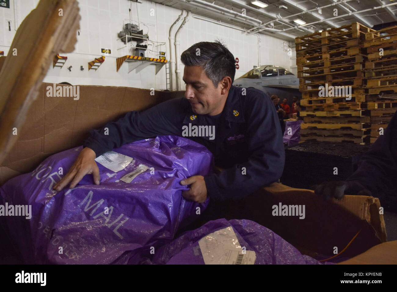 ARABIAN GULF (Dec. 7, 2017) Chief Logistics Specialist Ronald Saucedo ...