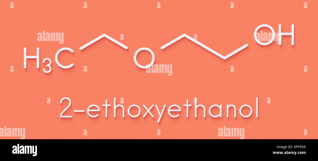 2-ethoxyethanol solvent molecule. Can dissolve many types of molecules ...