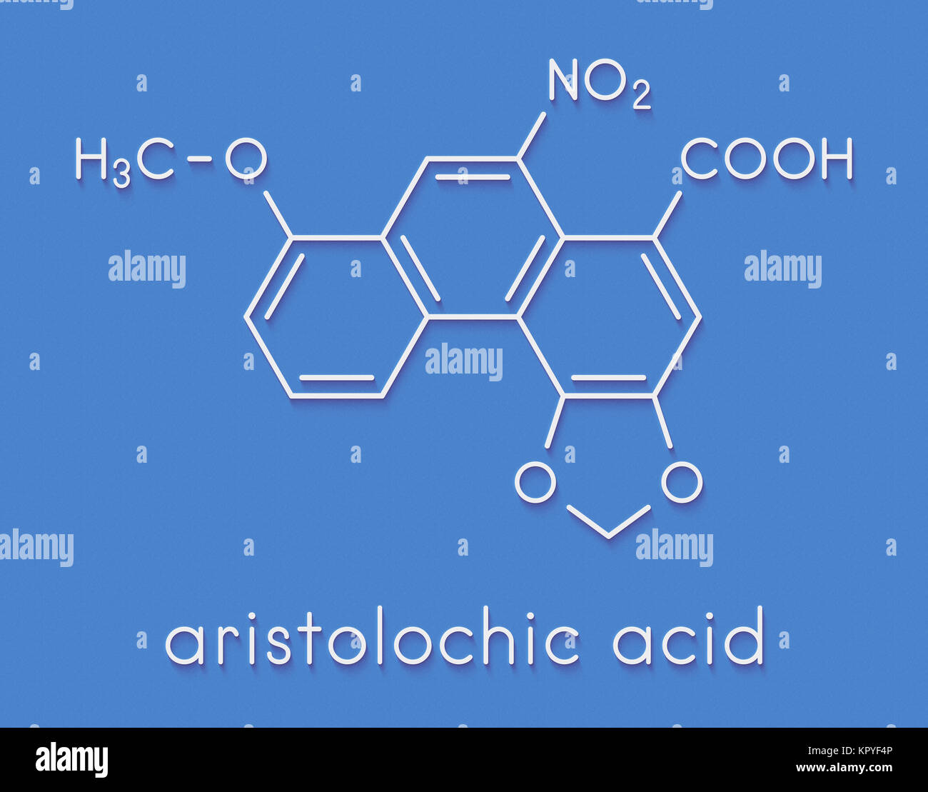 Aristolochic acid plant poison molecule. Has carcinogenic and ...