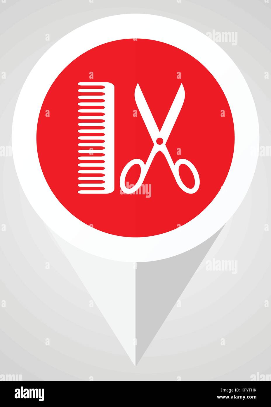 Barber button isolated in Stock Vector Images - Alamy