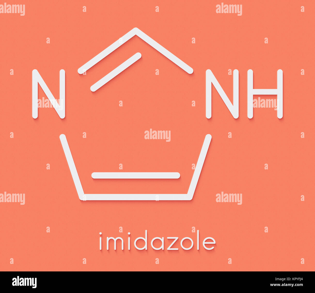 Imidazole organic heterocyclic molecule. Skeletal formula Stock Photo ...