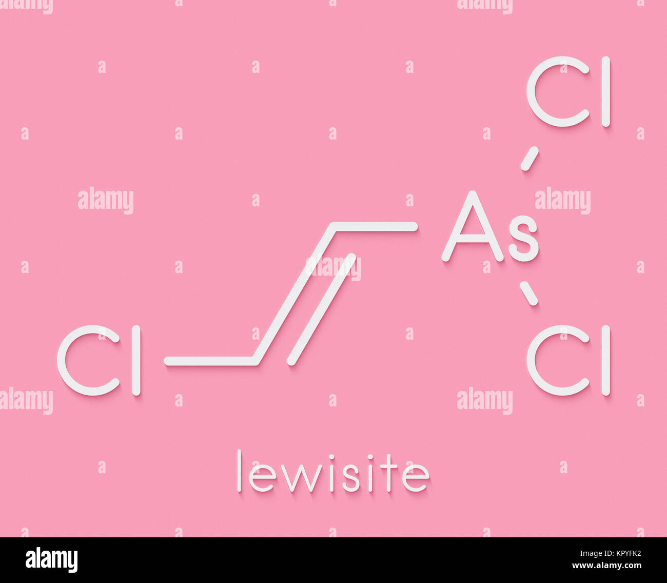 Lewisite chemical weapon molecule. Skeletal formula Stock Photo - Alamy