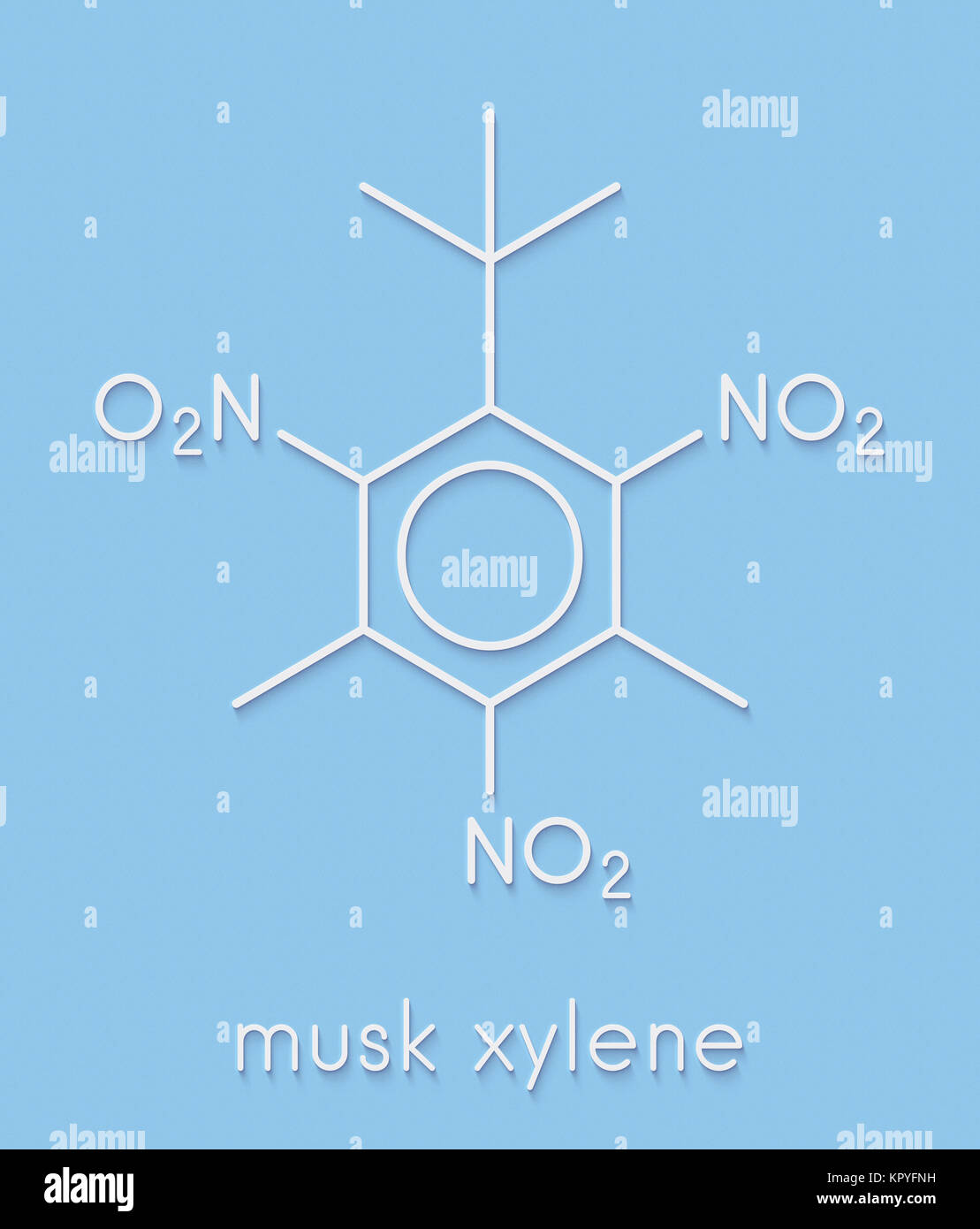 Musk xylene molecule. Highly persistent and bioaccumulative pollutant ...