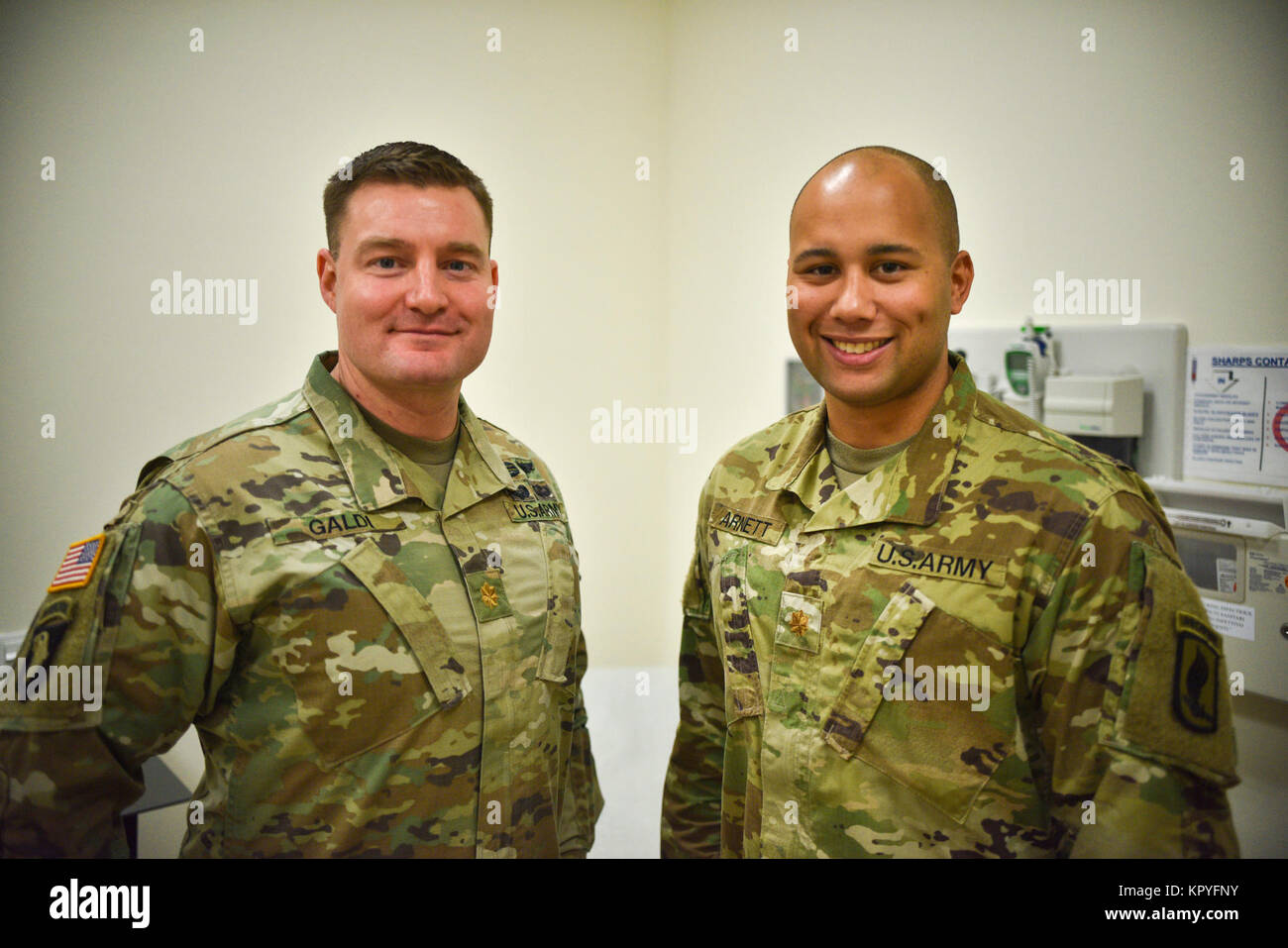 Major Adrian Arnett (Right), the Battalion Surgeon for the Brigade ...