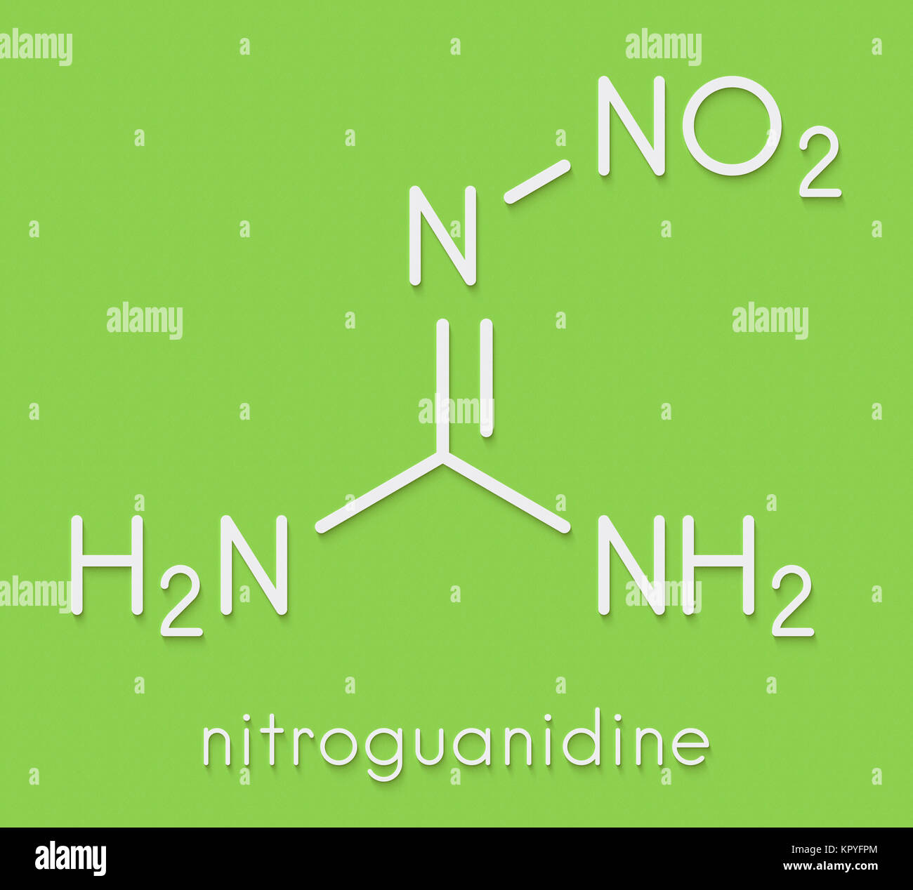 Nitroguanidine explosive molecule. Skeletal formula Stock Photo - Alamy