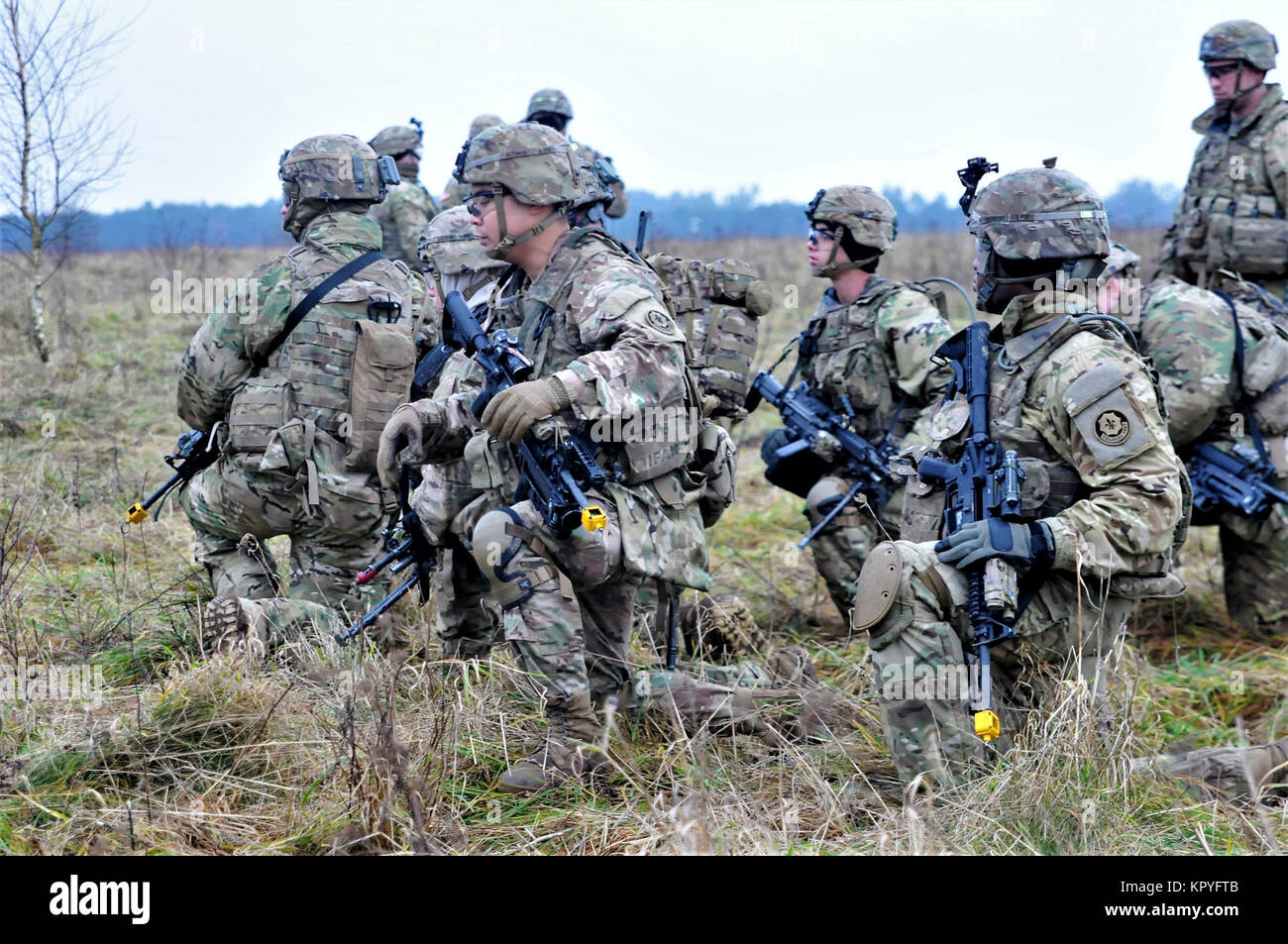 Soldiers of 3rd Squadron, 2d Cavalry Regiment, assigned to the Battle ...