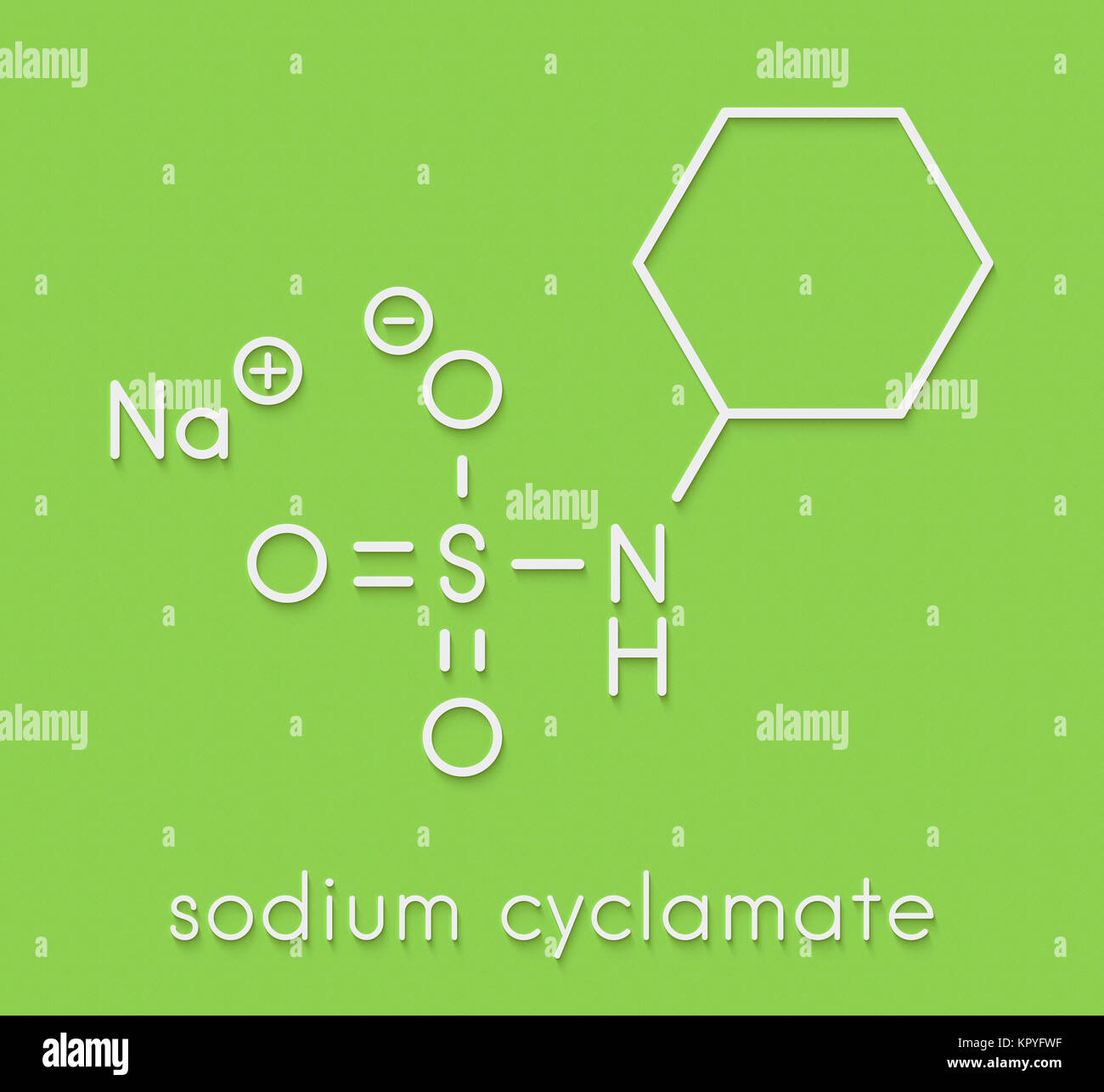 Sodium cyclamate artificial sweetener molecule. Skeletal formula Stock ...