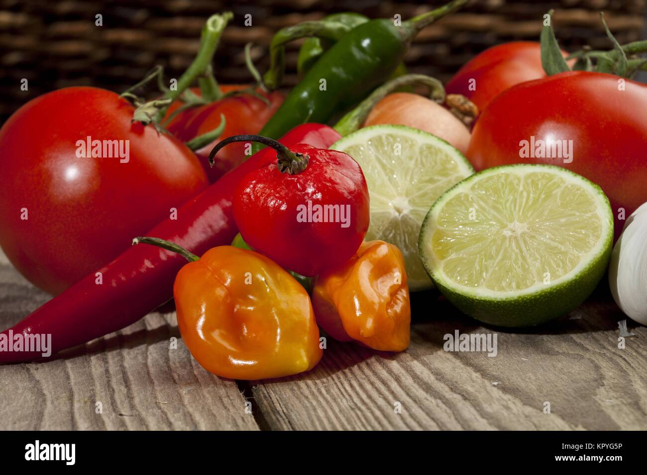 mexican vegetables and herbs Stock Photo - Alamy