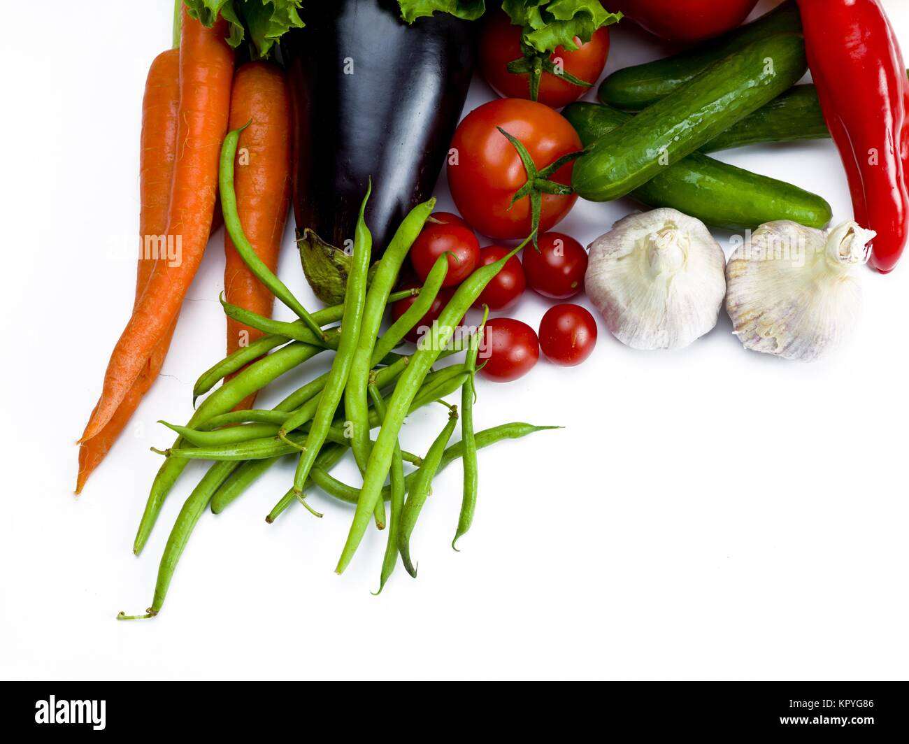 multiple vegetables with copy space Stock Photo - Alamy