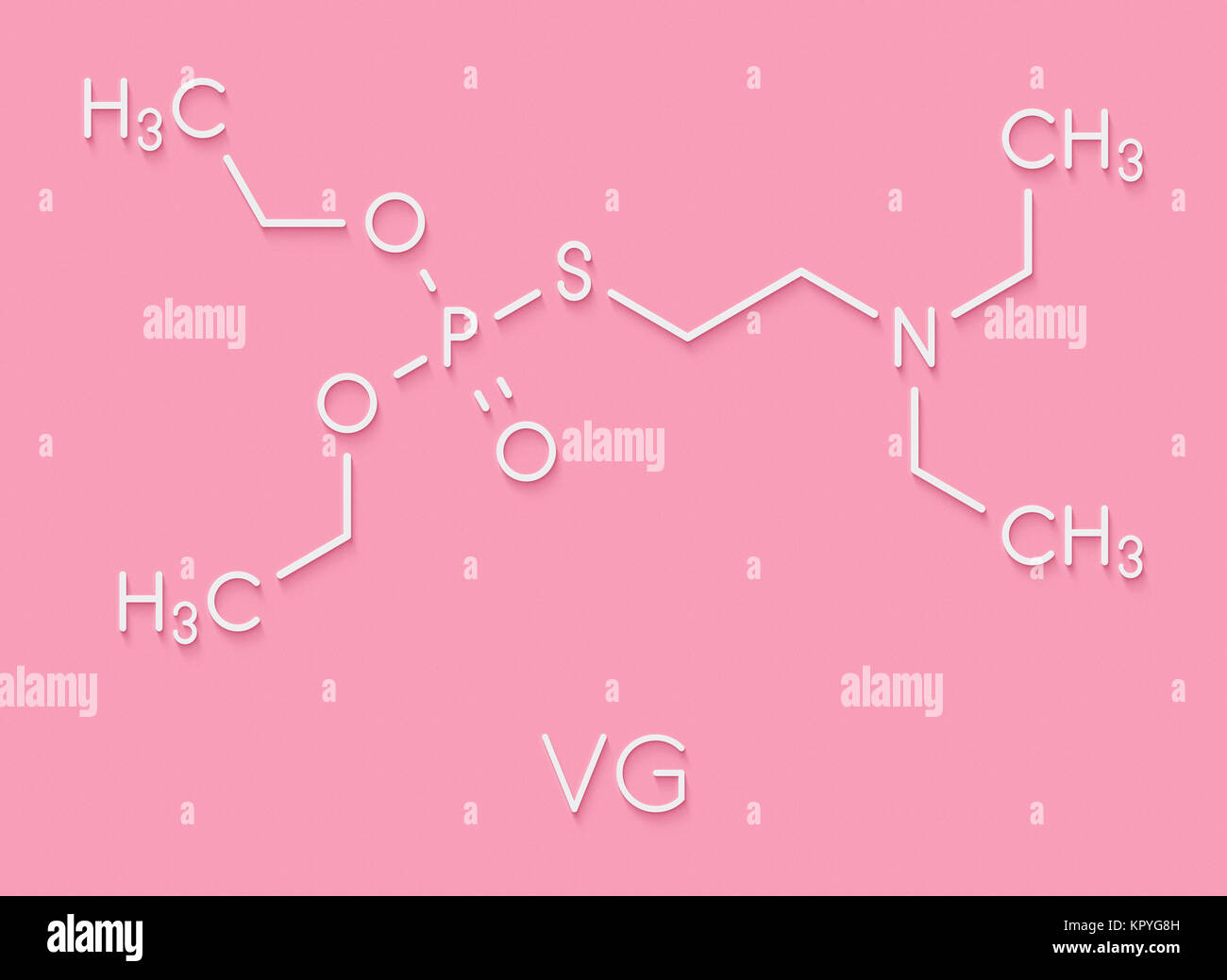 Amiton (VG) nerve agent molecule. Skeletal formula Stock Photo - Alamy