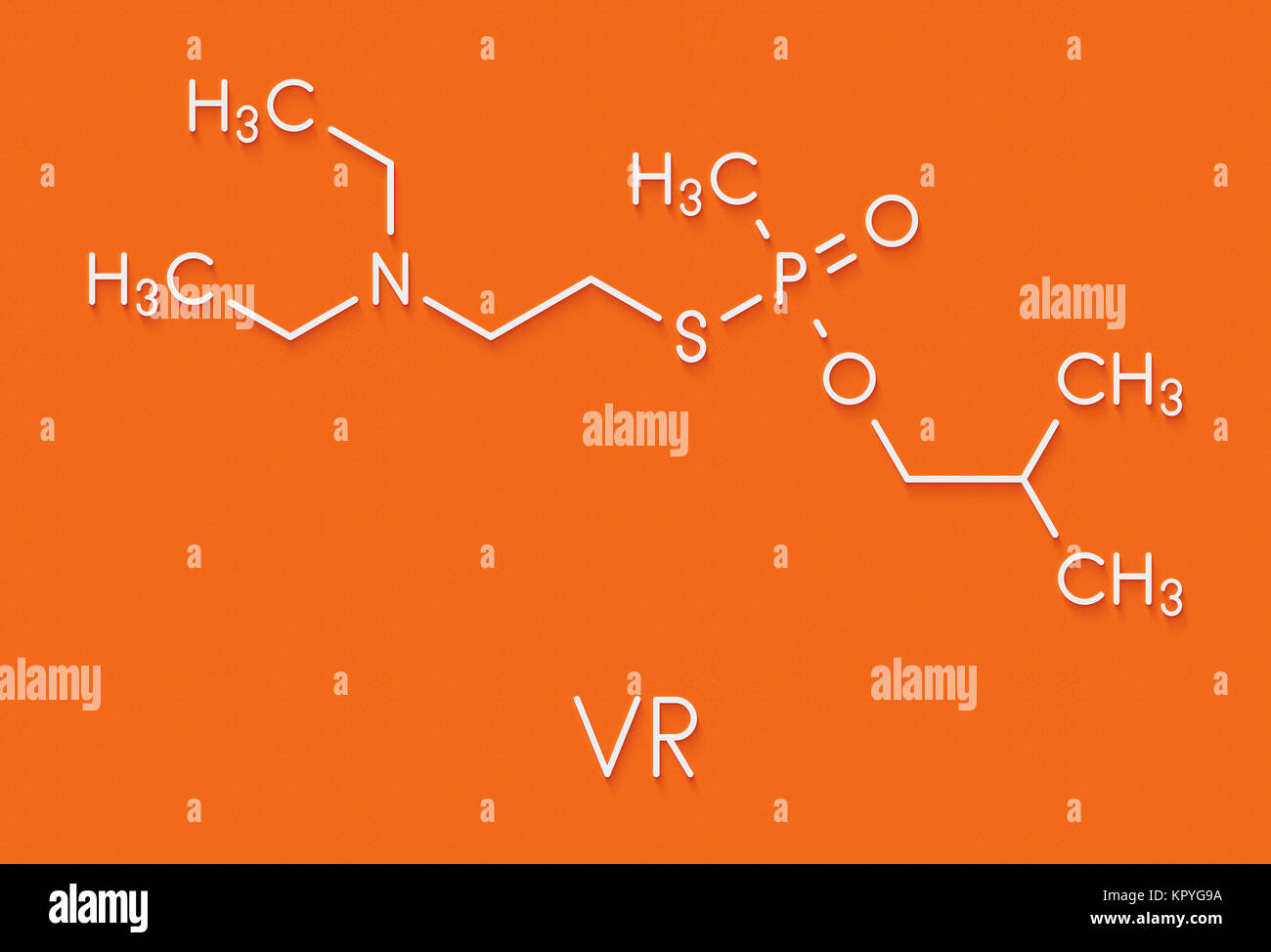 VR nerve agent molecule. Skeletal formula Stock Photo - Alamy