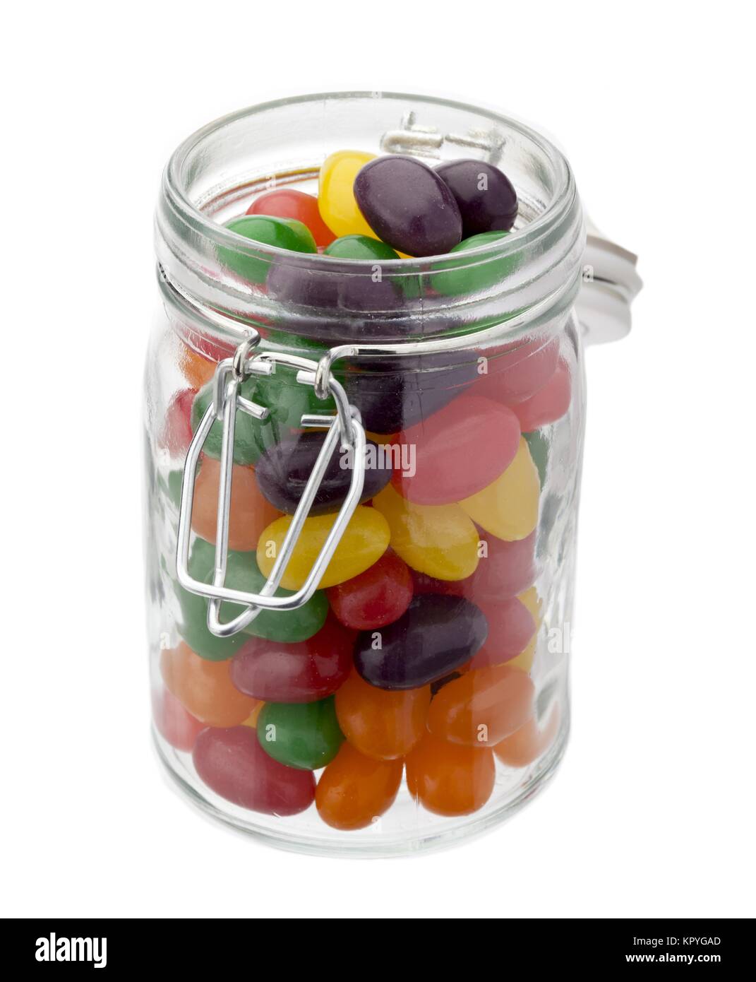 open jar of jelly beans Stock Photo - Alamy