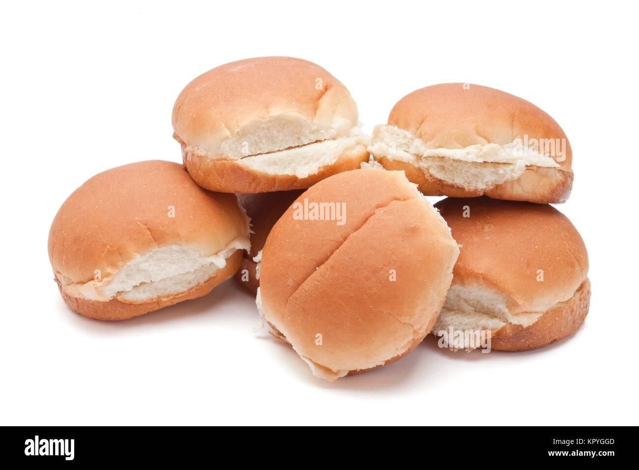 pile of hamburger buns Stock Photo - Alamy