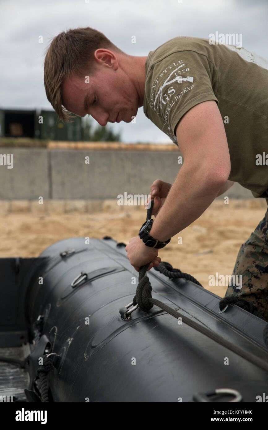 Cpl. Kent Wien, a coxswain with Bravo Company, Battalion Landing Team ...
