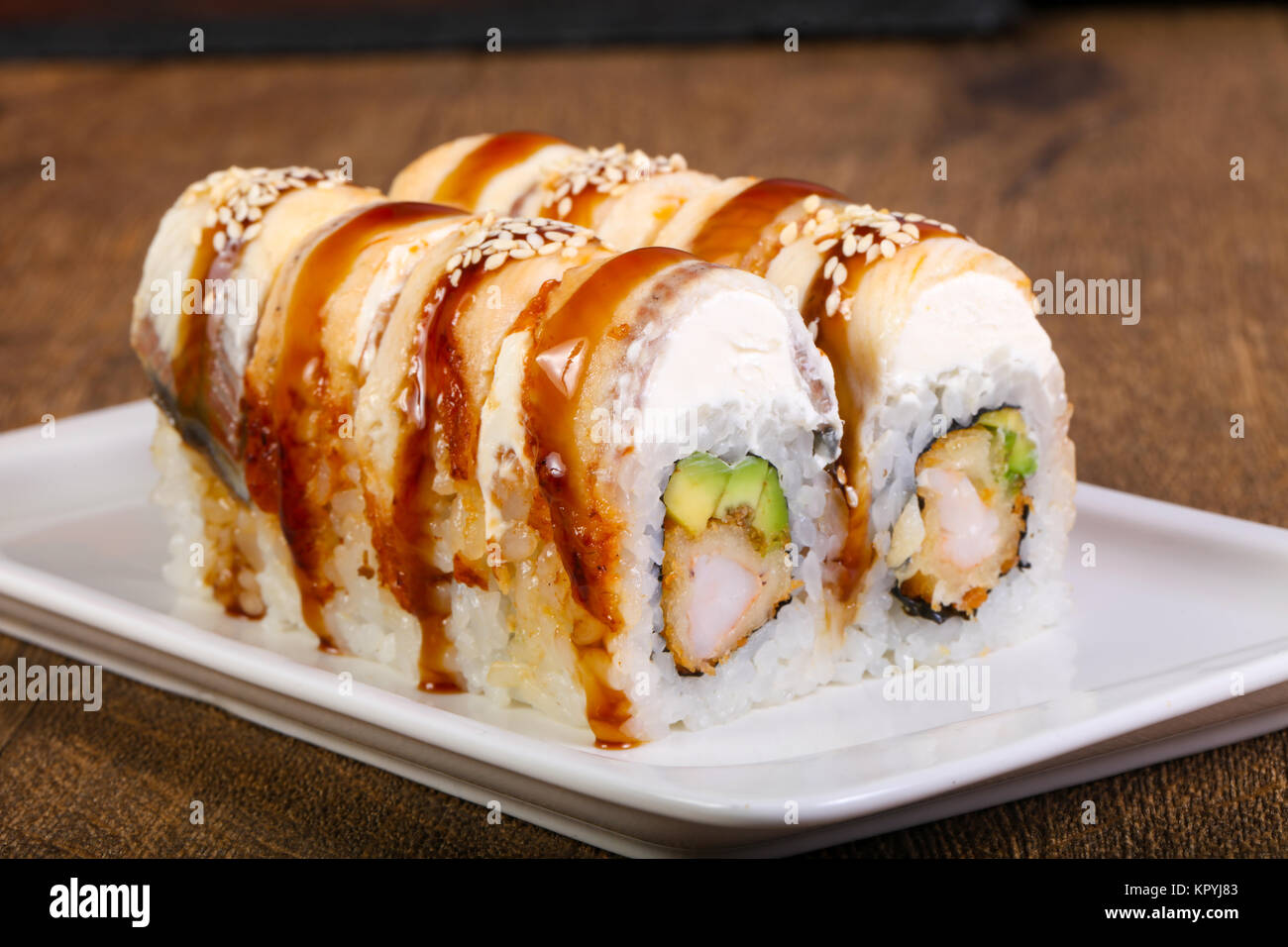 Tradittional Japan Eel roll Stock Photo - Alamy