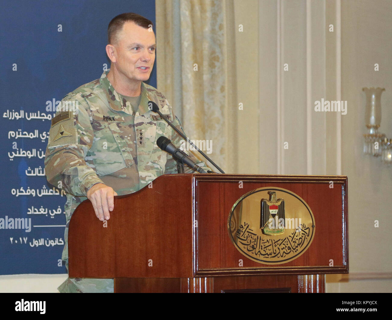 U.S. Army Lt. Gen. Paul E. Funk II, commanding general of Combined ...