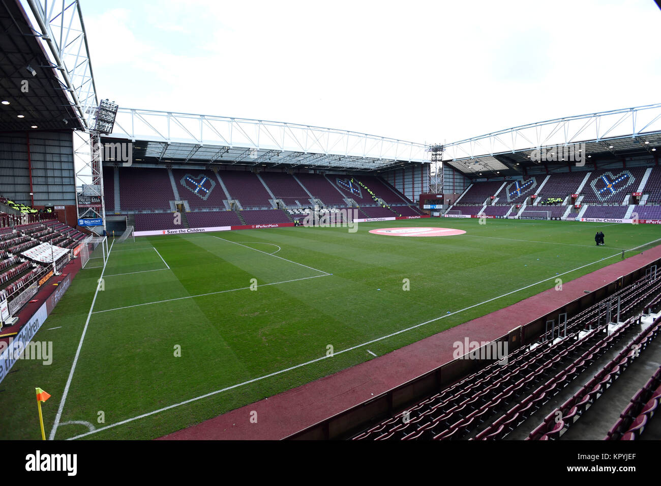 General view showing the new main stand before the Ladbrokes Scottish ...