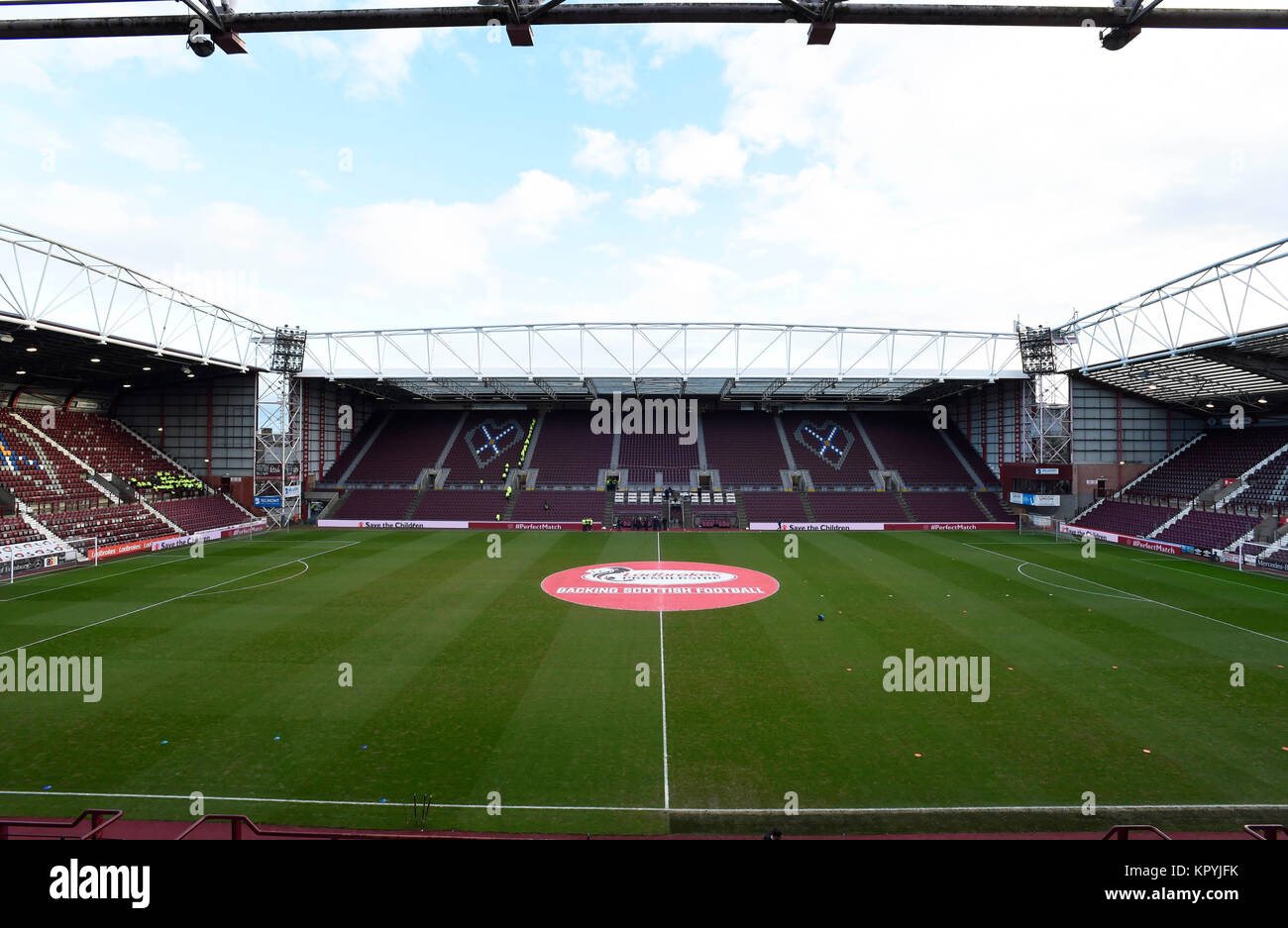 General view showing the new main stand before the Ladbrokes Scottish ...