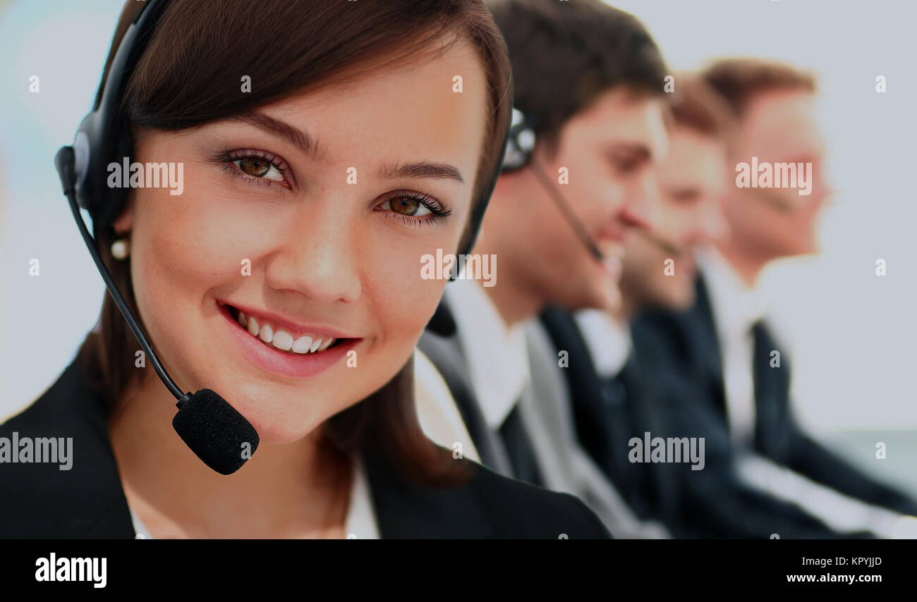Handsome call center staff hi-res stock photography and images - Alamy
