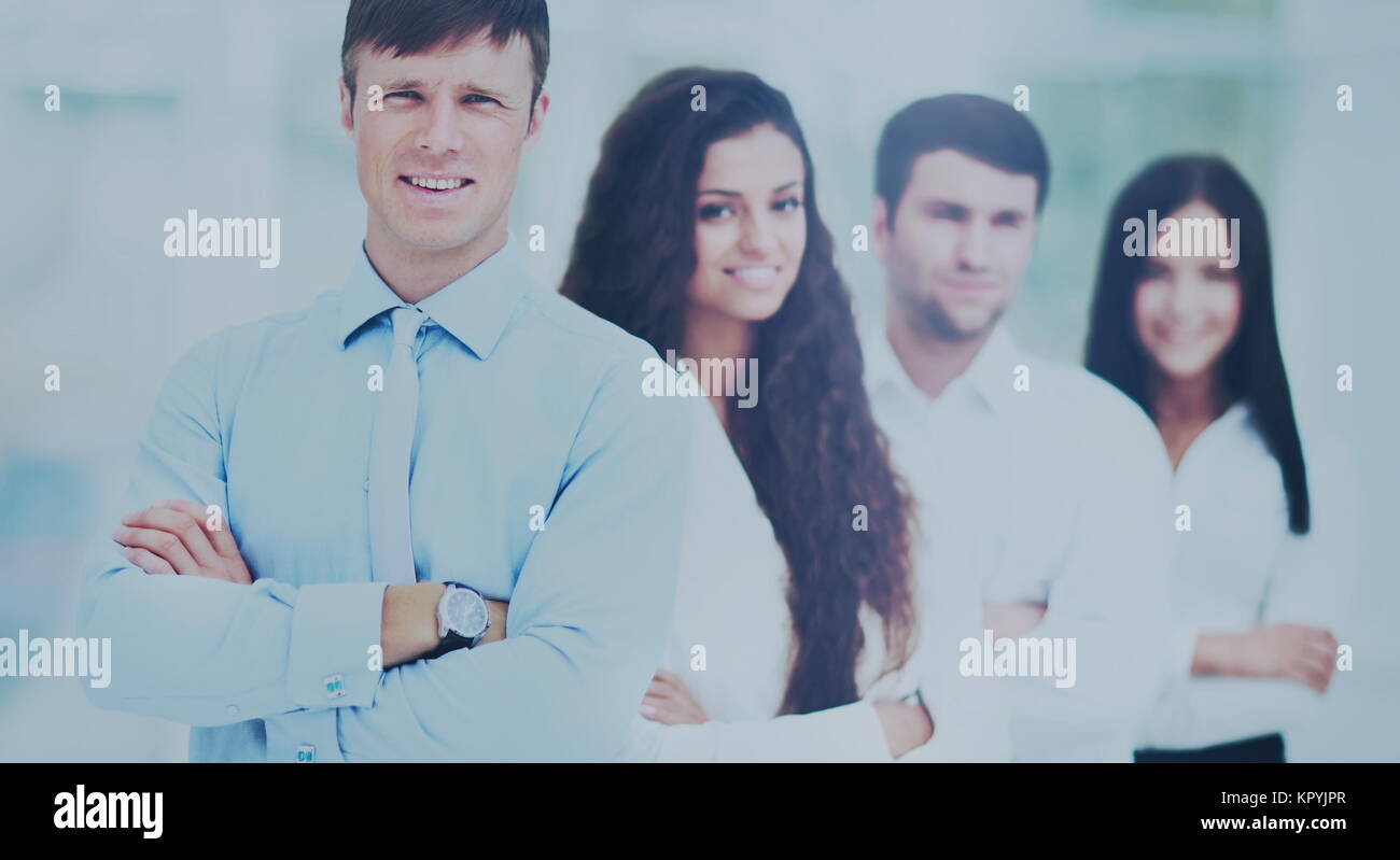 Group portrait of a professional business team Stock Photo - Alamy